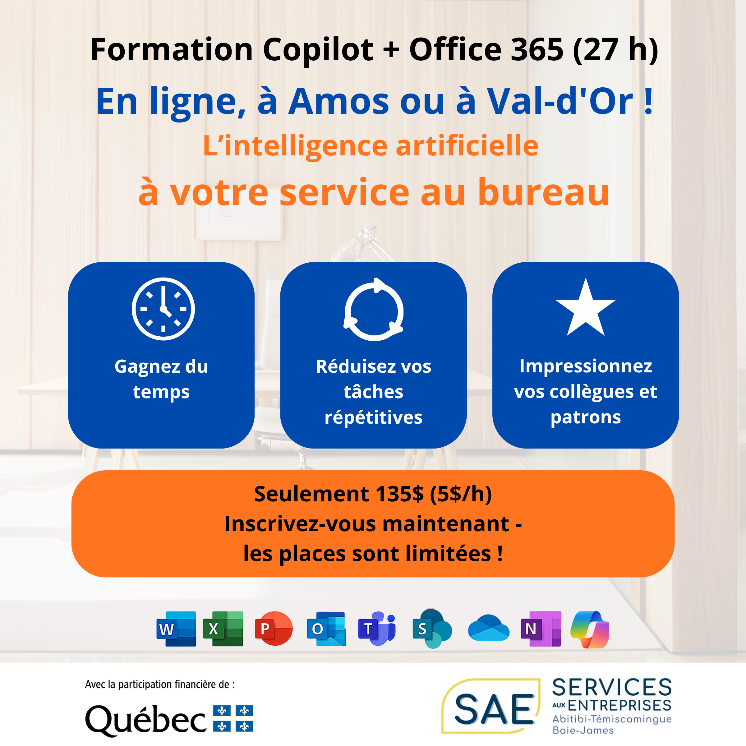 Copilot + Office 365 – Centre de formation des adultes du Témiscamingue